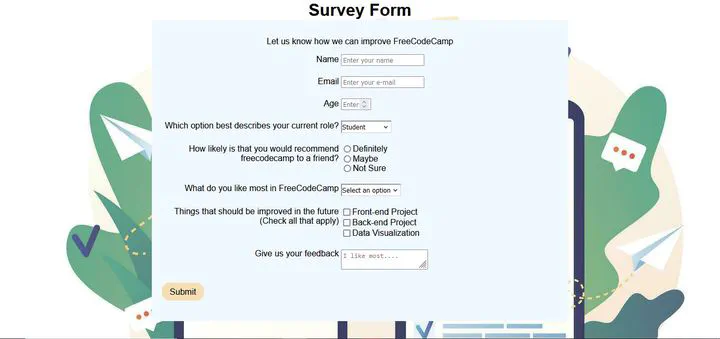 Survey_Form | My Portfolio